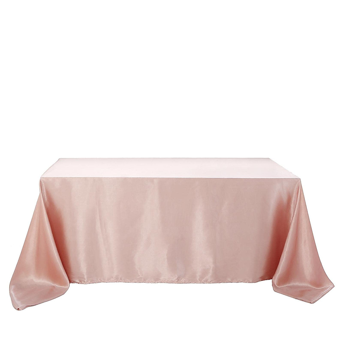 Tableclothsfactory 90x132 Rectangle Dusty Rose Wholesale Satin Tablecloth Banquet Linen Wedding Party Restaurant Tablecloth
