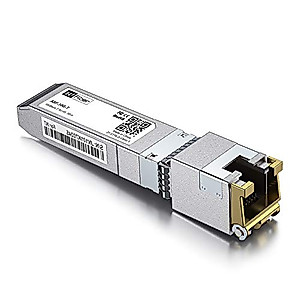 10Gb SFP+ RJ45 Transceiver, 10Gbase-T SFP+ Ethernet Module Support 10G/5G/2.5G/1.25G, Compatible with Cisco SFP-10G-T-S, Ubiquiti UF-RJ45-10G, UniFi, Meraki,MikroTik,Supermicro and More, 30m, 4 Pack