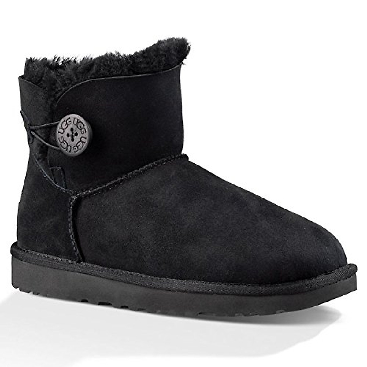 UGG Women's Mini Bailey Button Ii Boot, Black, 09
