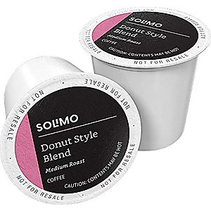 Amazon Brand - 100 Ct. Solimo Dark Roast Coffee Pods & 100 Ct. Solimo Donut Style Blend Medium-Light Roast Coffee Pods, Compatible with Keurig 2.0 K-Cup Brewers