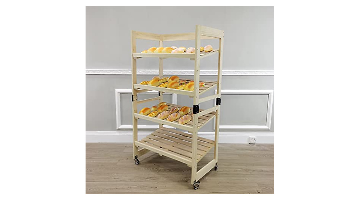 Buy FixtureDisplays 4-Tier Bakery Bread Rack Today