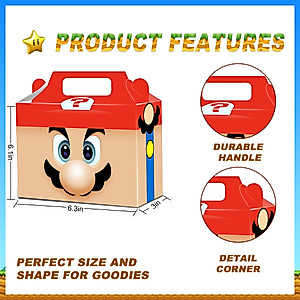 24 Pack Party Gift Boxes Party Favors/Candy Boxes, Tote Boxes, Gift Boxes for Kids Paper Favor Packs Adults Birthday Party Decora- 8 Pattern