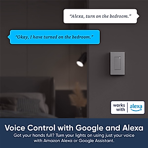 Wyze Switch, 2.4 GHz WiFi Smart Light Switch, Single-Pole, Needs Neutral Wire, Compatible with Alexa, Google Assistant, and IFTTT, No Hub Required, 3-Pack, White