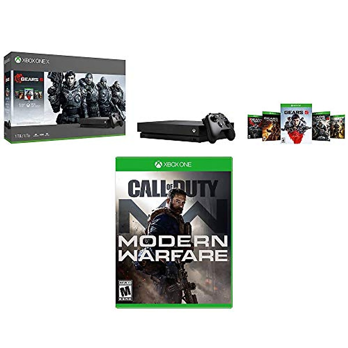Microsoft CYV-00321 Xbox One X Gears Of War 5 with Wireless Controller Bundle with Activision Call of Duty Modern Warf are for Xbox One