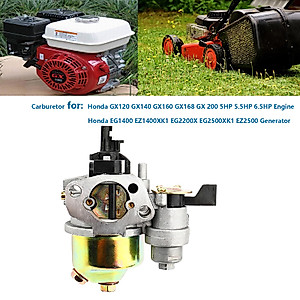 CDZWJ GX120 Carburetor compatible with Honda GX120 GX140 GX160 GX168 GX200 5HP 5.5HP 6.5 HP Engine Generator, Harbor Freight Predator 212cc 6.5hp Go Kart OHV R210 68121 69727 68120