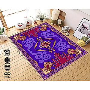Aladdin Rug, Aladdin, Magic Carpet, Fantastic Rug, Living Room Rug, Kids Room Rug, Ethnic Rug, Minimalist,Custom Rug, Floor Rug, Area Rug p387 (1.6x1.9 feet-50x60cm), 1.6x1.9 feet-50x60cm(MatSize)