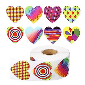 EXCEART 1 Valentines Day Paperwork Sticker Decor Food Small Heart Stickers Love Heart Stickers Tag Stickers Valentine s Day Stickers Kids Decor Baking Supplies Heart-Shaped Child