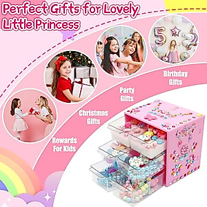 BEKALERZ Jewelry Toys-for-Girls,Toddler Girls Toys Age 6-8,Lovely Rings Kids-Toys for 3 4 5 6 7 8 9 10 Year Old Girls,Play Jewelry Princess Toys for Dress Up,Easter Birthday Unicorns-Gifts-for-Girls