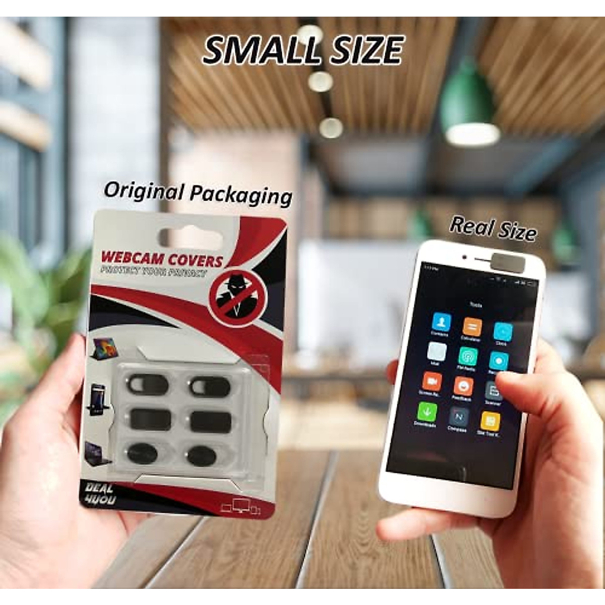 Deal4You - Webcam Cover Slide, Ultra Thin Camera Blocker for Laptop, Pc, Computer, Phone, Tablet, Protect Your Privacy (Pack 6-3 Shapes)