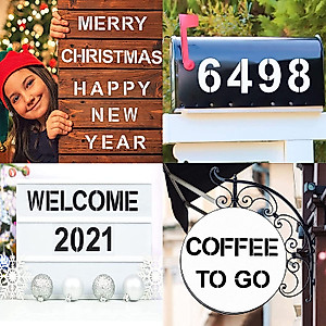 YEAJON 46 Pcs 2 Inch Letter Stencils Symbol Numbers Craft Stencils, Reusable Alphabet Templates Interlocking Stencil Kit for Painting on Wood, Wall, Fabric, Rock, Sign