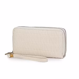 MKF Collection Wristlet Wallet for Women, Small Vegan Leather Credit Card Holder with Zipper Coin Pocket Wallet Purse Handbag By Mia K