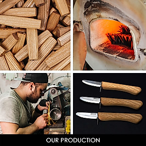 BeaverCraft Whittling Knife for Beginners C1 Kid Stropping Leather Strop Kit for Sharpening Knife Strop LS2P1