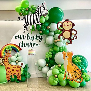 SAMOKA Large Jungle Safari Animal Balloons,8 PCS 34-40 Inch Animal Theme Party Balloons,Baby Shower Jungle Party Supplies