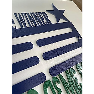 Revvour Rustic Home Decor, Custom Medal Hanger Metal Sign, Personalized Medal Hanger Display, 12 Rungs For Medal, Sports Medal Hanger For Winner