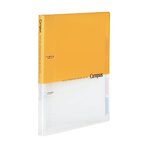 Kokuyo Campus Loose Leaf Binder, B5, 2 Holes, Up to 100 Sheets, Yellow, Japan Import (RU-PP358Y)