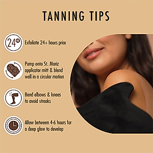 St Moriz Professional Dark Self Tanner Mousse with Tanning Mitt Bundle - Sunless Instant Self Tanning Foam with Vitamin E for Moisturizing (6.76 fl oz)