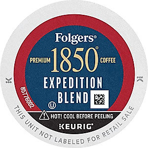 Folgers 1850 Expedition Blend Medium Roast Coffee, 60 Keurig K-Cup Pods