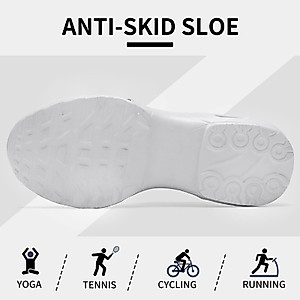 Women Walking Shoes Mesh Sneakers for Women Non Slip Shoes for Women Slip on Sock Sneakers Women Girls Nurse Loafers Light Weight Air Cushion Running Work Shoes White