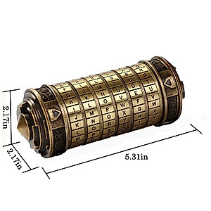 Cryptex Da Vinci Code Money Puzzle Box for Cash Gift Puzzle Boxes with Hidden Compartments Valentine's Day Gift for Boy Birthday Gifts for Her Gifts for Girlfriend Gifts for Men Gift for Mom