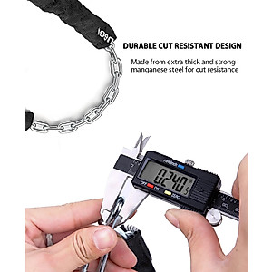 Sportneer Bike Chain Lock Heavy Duty, Bicycle Lock with 5 Digit Combination Heavy Duty Anti Theft Keyless Security Bike Locks for Bicycle, Electric Bike, Scooter, Motorcycle, Door, Gate and Fence