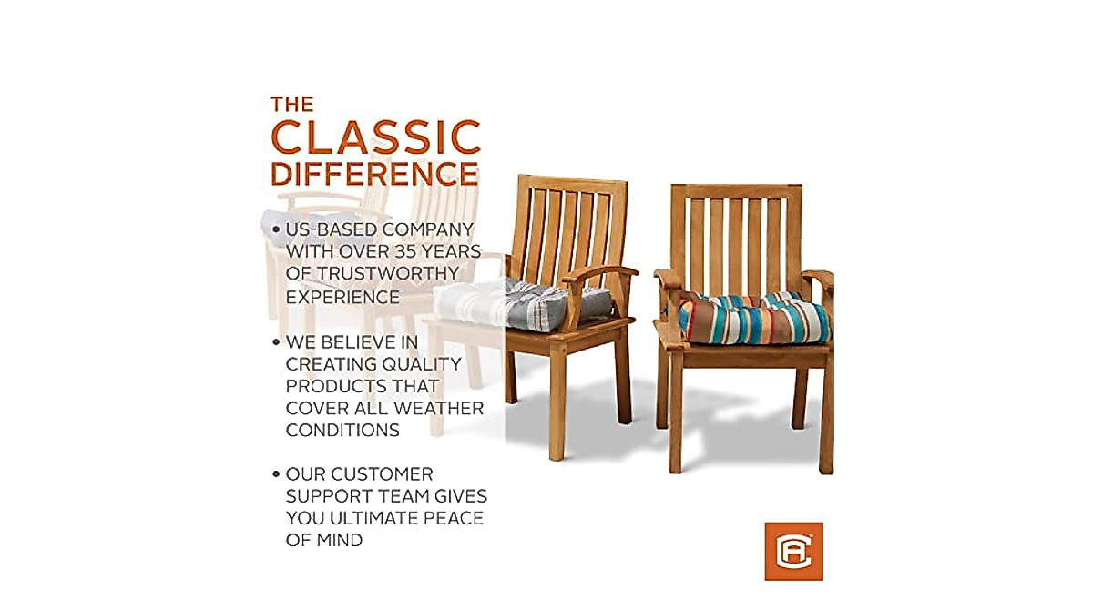 Classic Accessories Water-Resistant Patio Seat Cushions