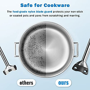 Gavasto Immersion Blender 600 Watts Scratch Resistant Hand Blender,15 Speed and Turbo Mode Hand Mixer, Heavy Duty Copper Motor Stainless Steel Smart Stick for Soup, Smoothie, Puree, Baby Food