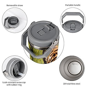 SYJTGDE Large Capacity Car Cup Tiger Laying On The Grass Fashionable Upgrade Car Cup Advanced And Beautiful Travel Cup