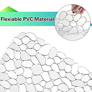 2 Pack Kitchen Sink Mat Pebble Sink Mats for Stainless Steel Sink, PVC Eco-friendly Sink Protector for Bottom of Kitchen Sink, Porcelain, Dishes and Glassware, Fast Draining, 15.8 x 11.8 In (Clear)