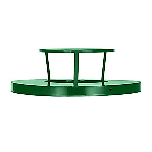 Alpine Industries Outdoor Metal Waste Receptacle Rain Bonnet Lid - Heavy Duty Trash Can - Commercial Trash Receptacle Cover - 38 Gallon Commercial Garbage Can Lid - Green