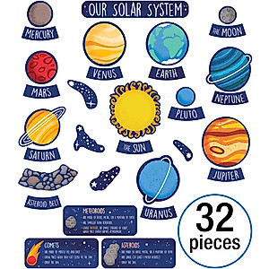 Carson Dellosa – Solar System Bulletin Board Set, Classroom Décor, 32 Pieces