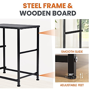 Sweetcrispy Nightstand Set of 2 with 2 Storage Drawers, 20" Height Small Bed Side Furniture End Table, Wooden Top Fabric Cabinet Kids Mini Dresser for Bedroom, Closet, Entryway, College Dorm