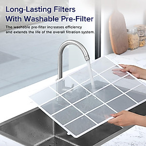 LEVOIT Air Purifiers for Home Large Room with Washable Filter, 3-Channel Air Quality Monitor, Smart WiFi and Filter for Pet, Allergy, Smoke, Dust, Alexa Control, 2790 Ft², EverestAir/EverestAir-P