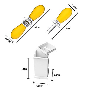 Unves Corn Holders, 8 Pairs Stainless Steel Corn on The Cob with Butter Spreader,Corn Skewers for BBQ Twin Prong Sweetcorn Cooking Fork