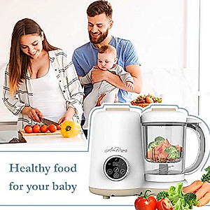 Avec Maman - Baby Chef 4-in-1 Food Processor for Babies - NEW 2023 - Steamer - Blender - Bottle Warmer - Jar Warmer - Multifunctional Baby Food Maker - BPA-Free & Certified Safe