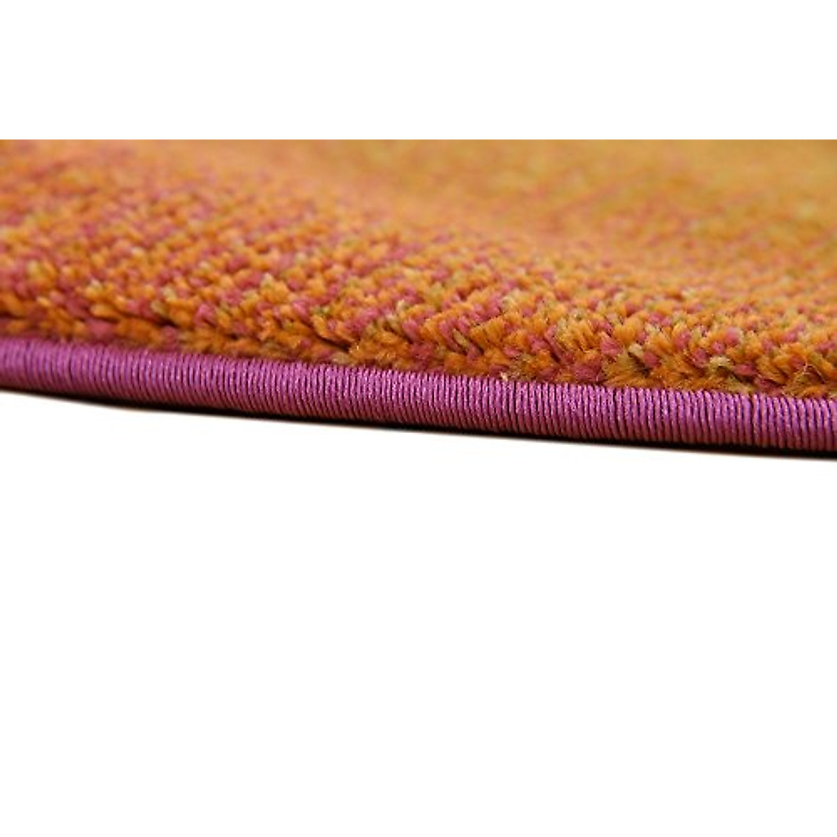 Unique Loom Estrella Collection, Gradient, Sunset, Abstract, Bright Colors Area Rug, 6' 1" x 6' 1", Pink/Gold