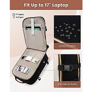 LOVEVOOK Large Travel Backpack for Women & Men, 40L Carry on Backpack for Airplanes, TSA Personal Item Travel Bag fits 17" Laptop, Waterproof Travel Essentials Airline Approved with 3 Packing Cubes