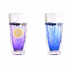 LYCKLIGA Butterfly Pea Flower Tea 15 Pyramid Tea Bags, Clitoria ternatea Premium Dried Butterfly Pea Tea Antioxidant Tea Blue Tea Bags for Drinks