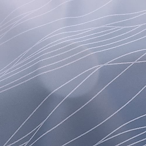 Estelar Textiler Navy Blue and Greyish White Blackout Curtains for Bedroom 84 Inches Long, Full Room Darkening Grommet Curtains for Living Room,Thermal Insulated Ombre Blackout Drapes,52Wx84L,2 Panels