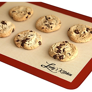 Baking Sheet Liners, 2-Pc Set by Ludy's Kitchen - Replaces Baking Papers - Commercial Grade Silicone Baking Mats - Non Stick, Durable, & Reusable Oven Pan Liners - Great Gift Ideas