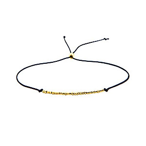 SANNYRA 50th Birthday Gifts for Women Morse Code Bracelet 14k Gold Plated Beads Bracelet Birthday Jewelry Perfect 50th Birthday Gift Ideas for Her