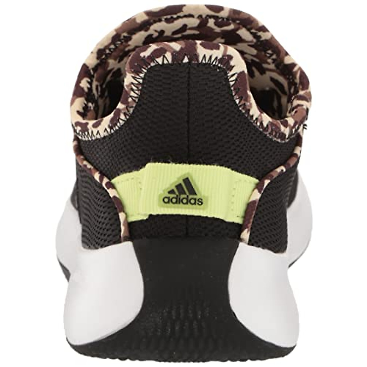 adidas Women's Cloudfoam Pure Sneaker, Black/Black/Pulse Lime, 8.5