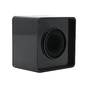 YaeGarden 4-Pack Microphone Flag Station Portable Square Cube Shaped Interview Mic Flag Station Logo Superior ABS Material, Black