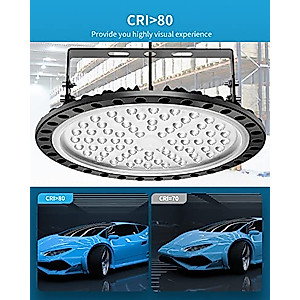 papsbox 10 Pack 300W UFO high Bay Lights,30000LM 6500K Super Bright Daylight White highbay led Light Fixture,110V Area lamp IP65 for Shop Garage Warehouse Workshop Gym Factory Commercial Lighting