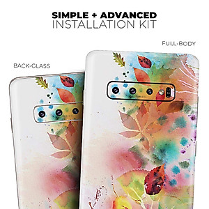 DesignSkinz Neon Colored Watercolor Branch Protective Vinyl Decal Wrap Skin Cover Compatible with The Samsung Galaxy S20 (Screen Trim & Back Glass Skin)