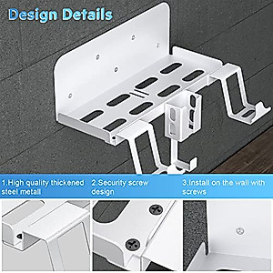 Allnice PS5 Wall Mount, 5 IN 1 Playstation 5 Wall Mount (Disc and Digital Edition) Wall Bracket for Playstation 5 with Detachable Controller Holder & Headphone Hanger & Remote Control Bracket