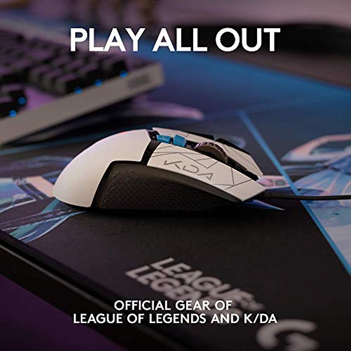 Logitech G502 Hero K/DA High Performance Gaming Mouse - Hero 25K Sensor, 16.8 Million Color LIGHTSYNC RGB, 11 Programmable Buttons, On-Board Memory - Official League of Legends KDA Gaming Gear