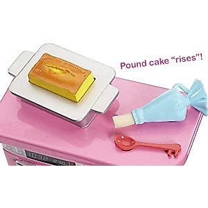 Barbie Bakery Chef Doll & Playset, Toy Oven with 'Timer' Sound, Rising Desserts, Color-Change & Cooking Accessories