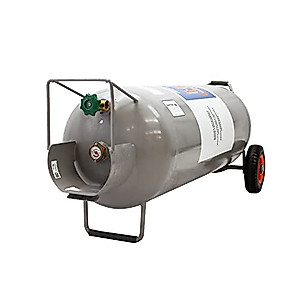 Flame King YSN100HOGb 100 LB Pound Horizontal & Vertical Propane Cylinder Pol Valve, Gray