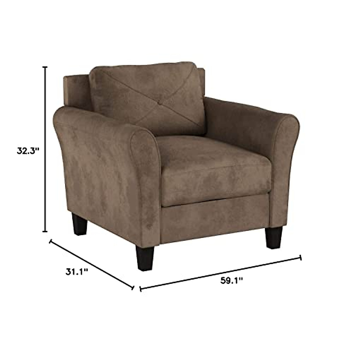 Lifestyle Solutions Grayson Armchair, Brown