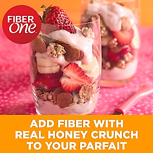 Fiber One Honey Clusters Breakfast Cereal, Fiber Cereal Made with Whole Grain, 17.5 oz